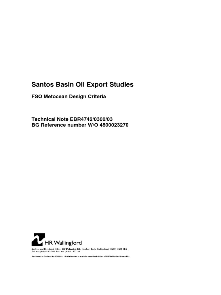 Metocean Data PDF | PDF | Tide | Offshore Wind Power