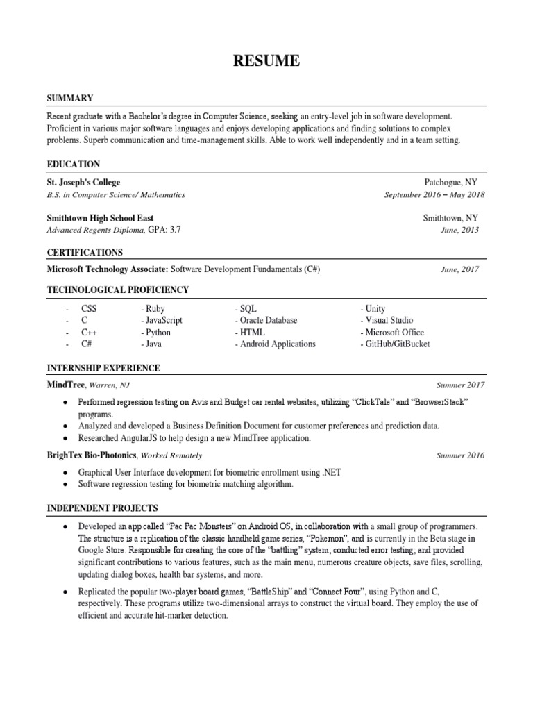 Rickys Resume 2018 | Download Free PDF | Application Software | Android ...