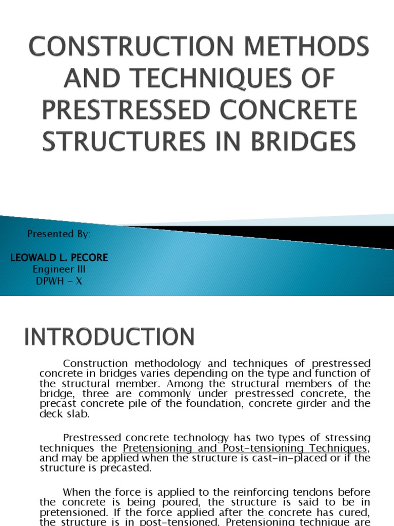 Construction Methods and Techniques | PDF | Prestressed Concrete ...