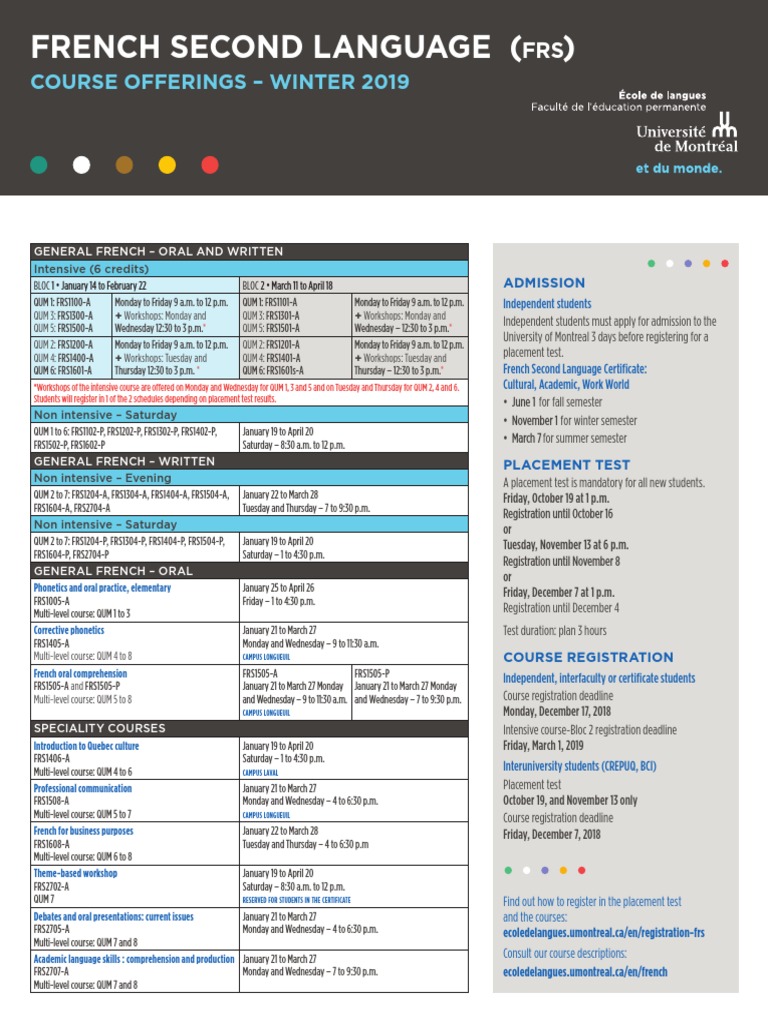 French Courses | PDF | Academic Term | Academia