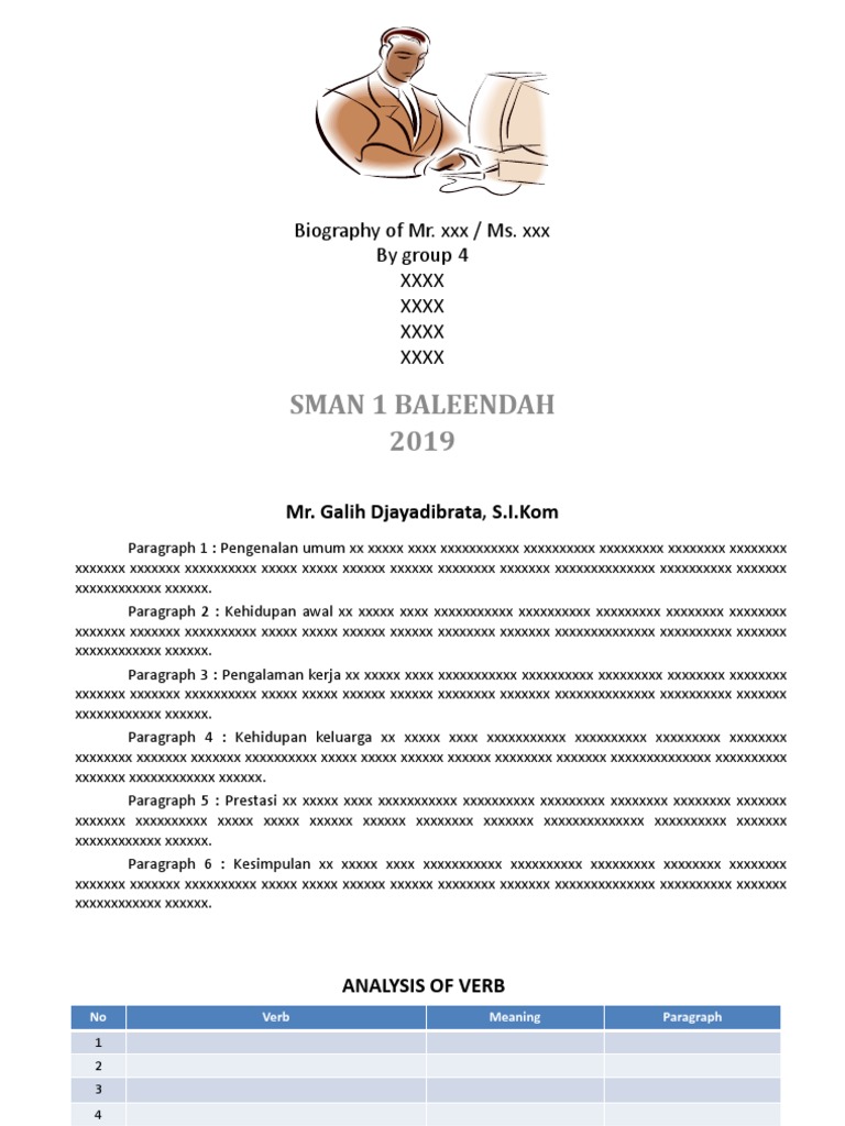 Format PPT Biography (Recount Text) | PDF