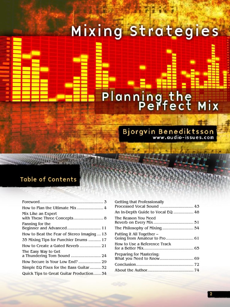 Bjorgvin Benediktsson - Mixing Strategies 2 | PDF | Drum Kit | Equalization (Audio)