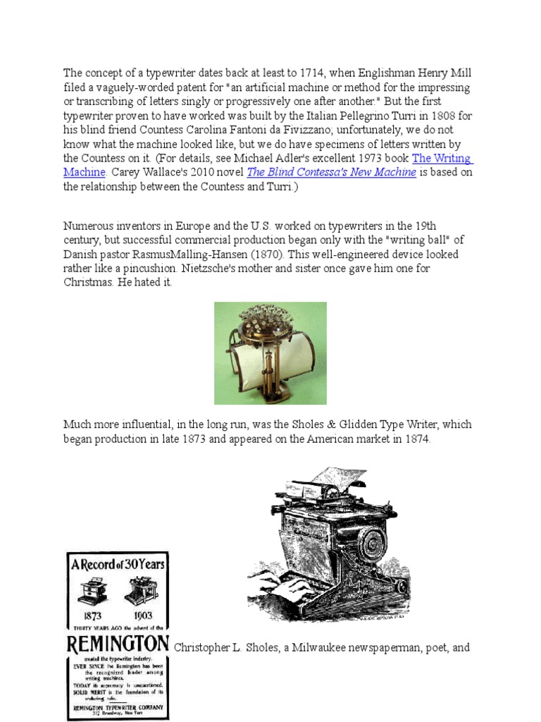 TYPEWRITER | PDF | Typewriter | Media Technology