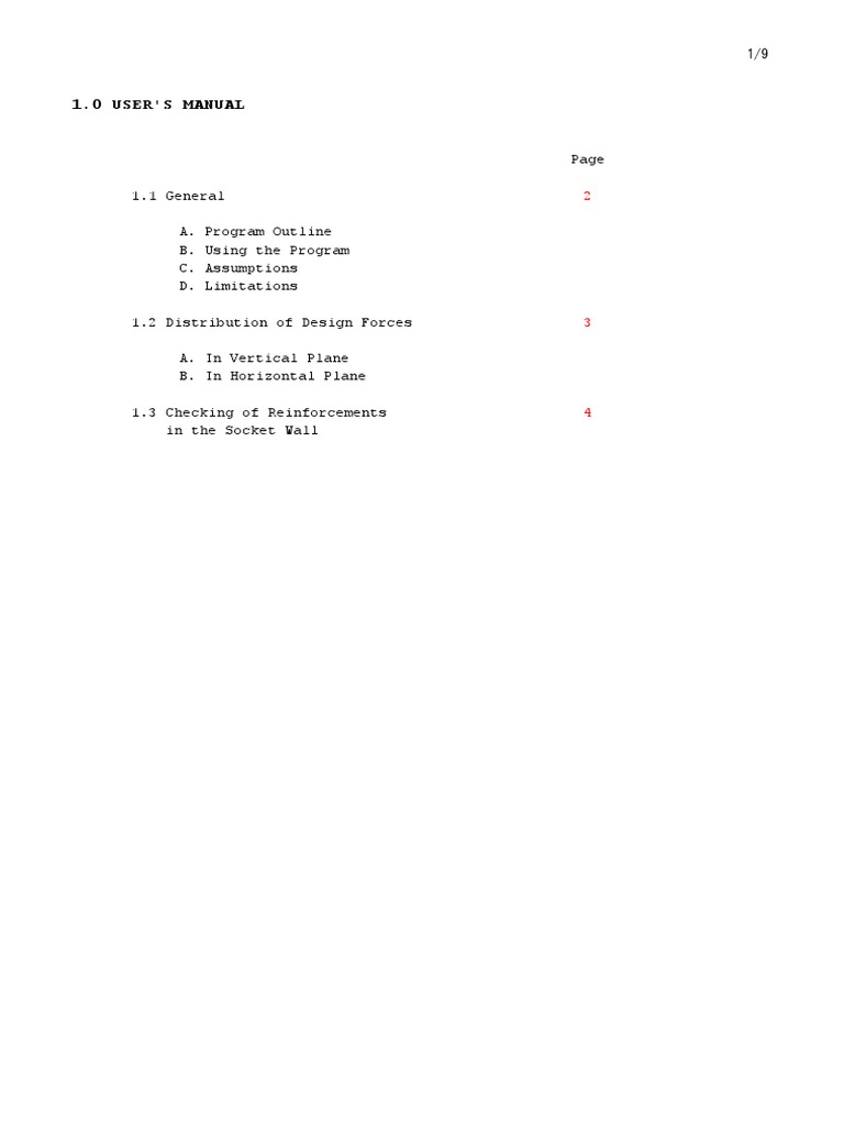 User Manual For Column Socket Design | PDF | Bending | Strength Of ...