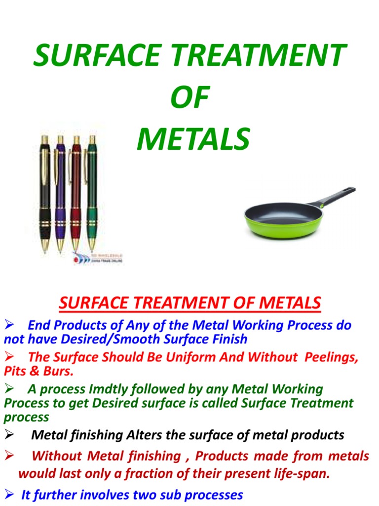 Surface Treatment Processes for Metals | PDF | Varnish | Paint