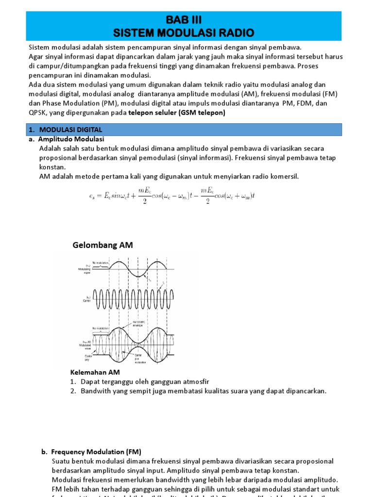 3 Sistem Modulasi | PDF