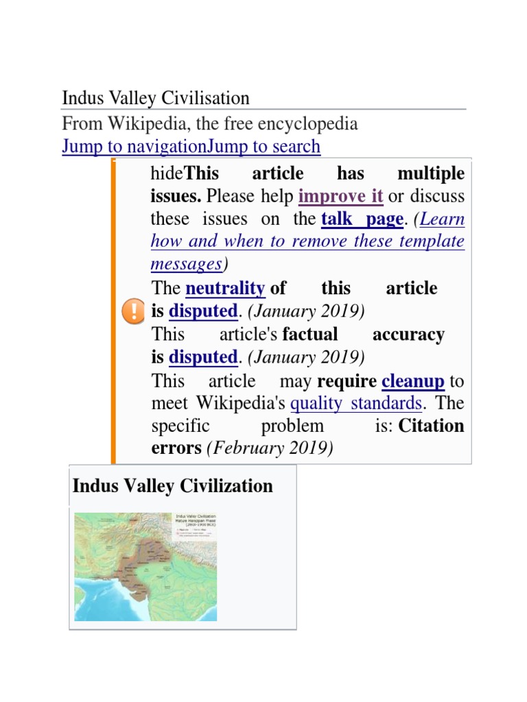 Indus Valley Civilisation | PDF | Archaeology