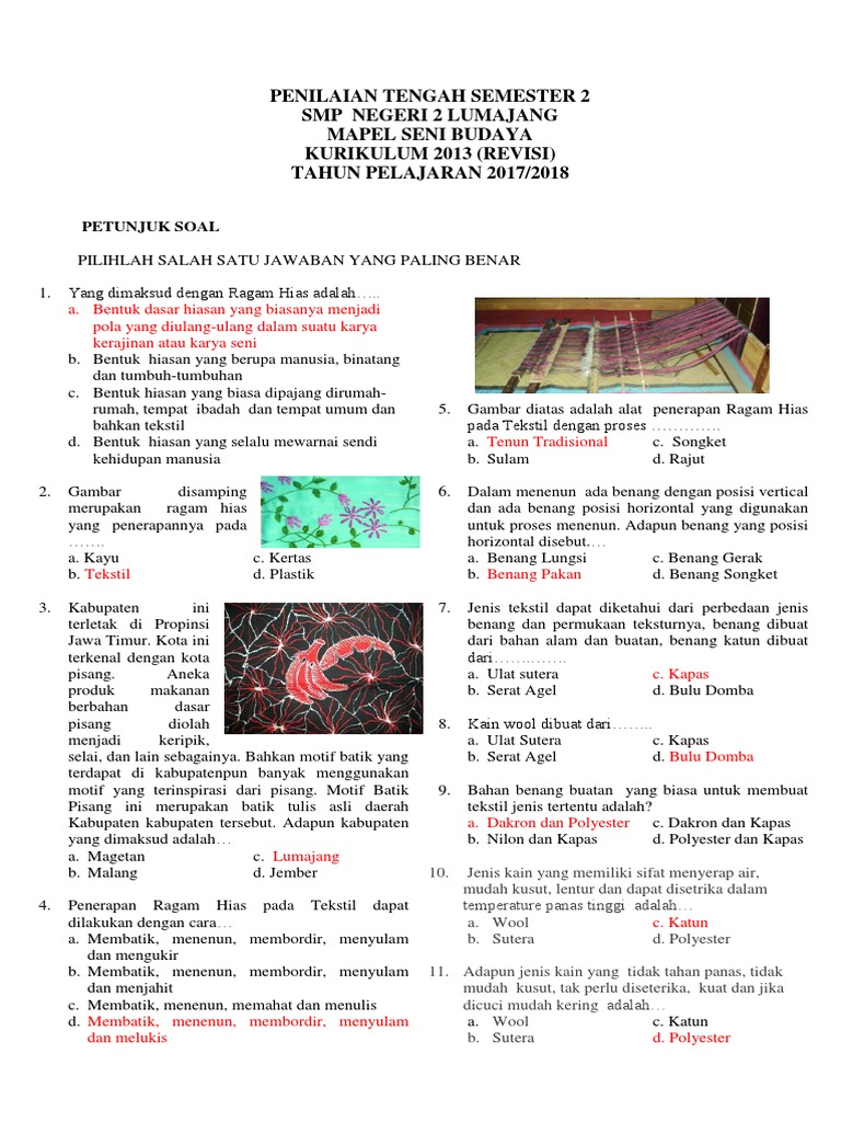 Uts Kelas 7 | PDF