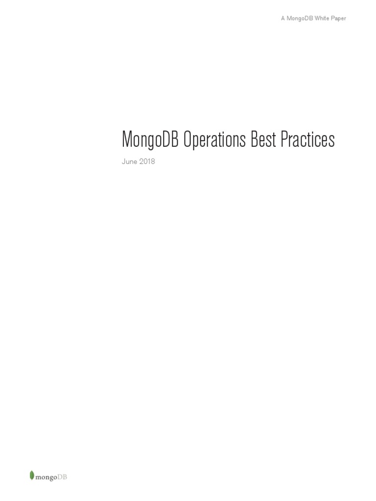 Mongo Best Practices Pdf Mongo Db Database Index