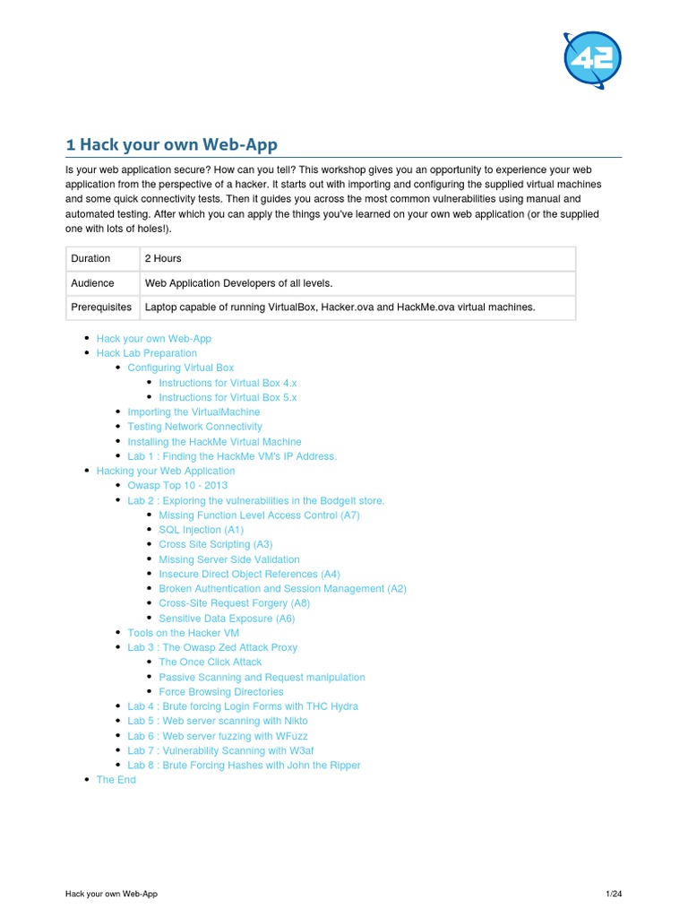 Web App Hacking Workshop Guide | PDF | Http Cookie | World Wide Web