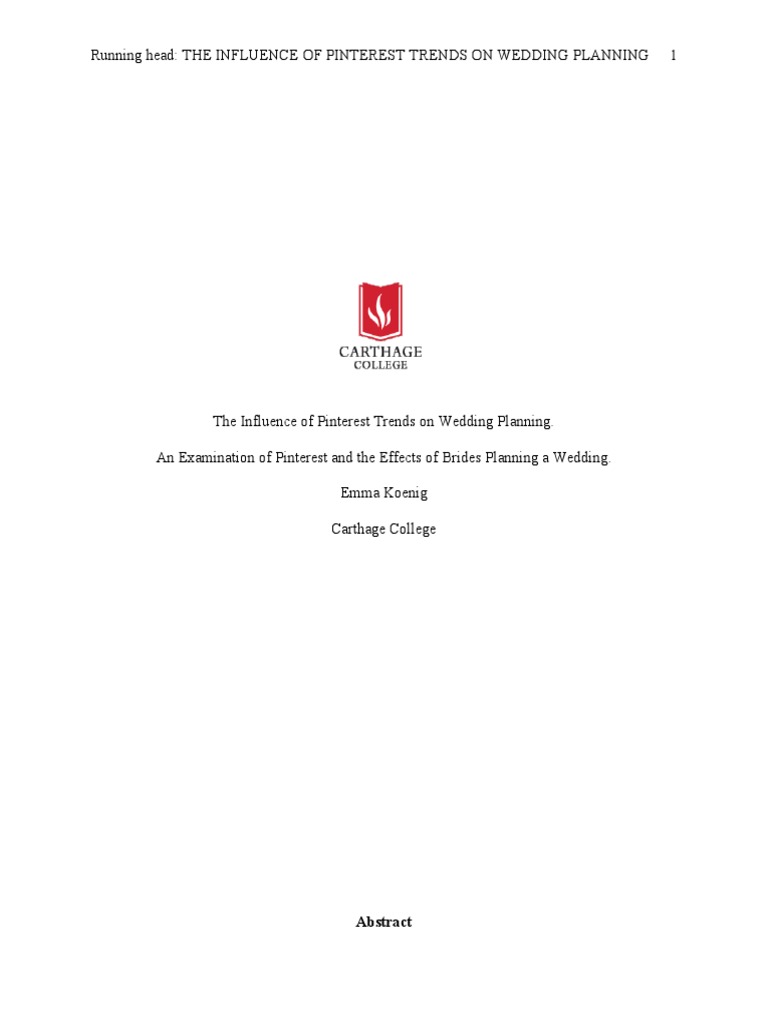 Emma Koenig Thesis | Download Free PDF | Wedding | Social Media