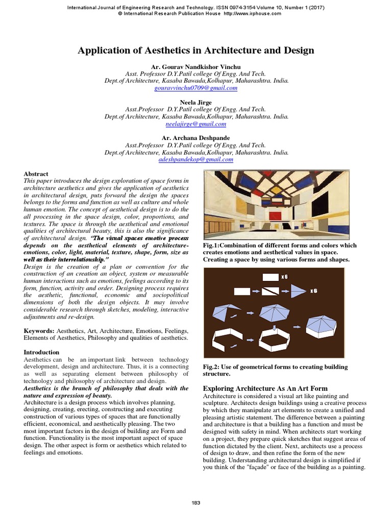 Application of Aesthetics in Architecture and Design: Exploring ...
