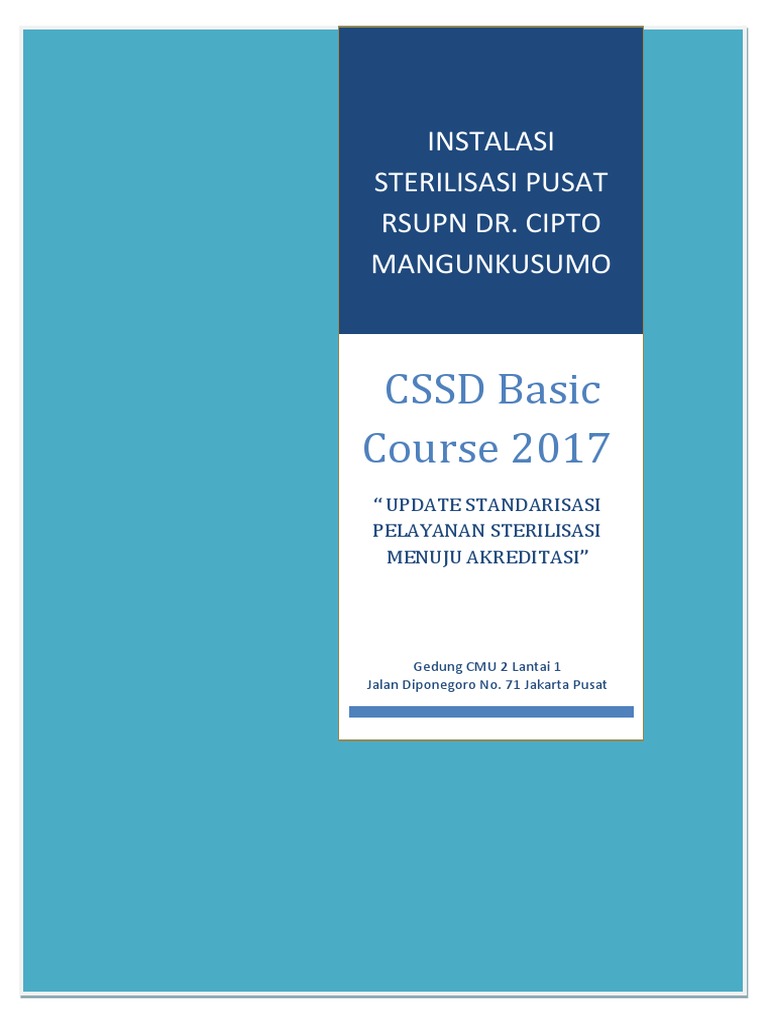 PROPOSAL PELATIHAN CSSD BASIC RSCM 2017 - Sponsor (1) - 1 | PDF | Sains ...