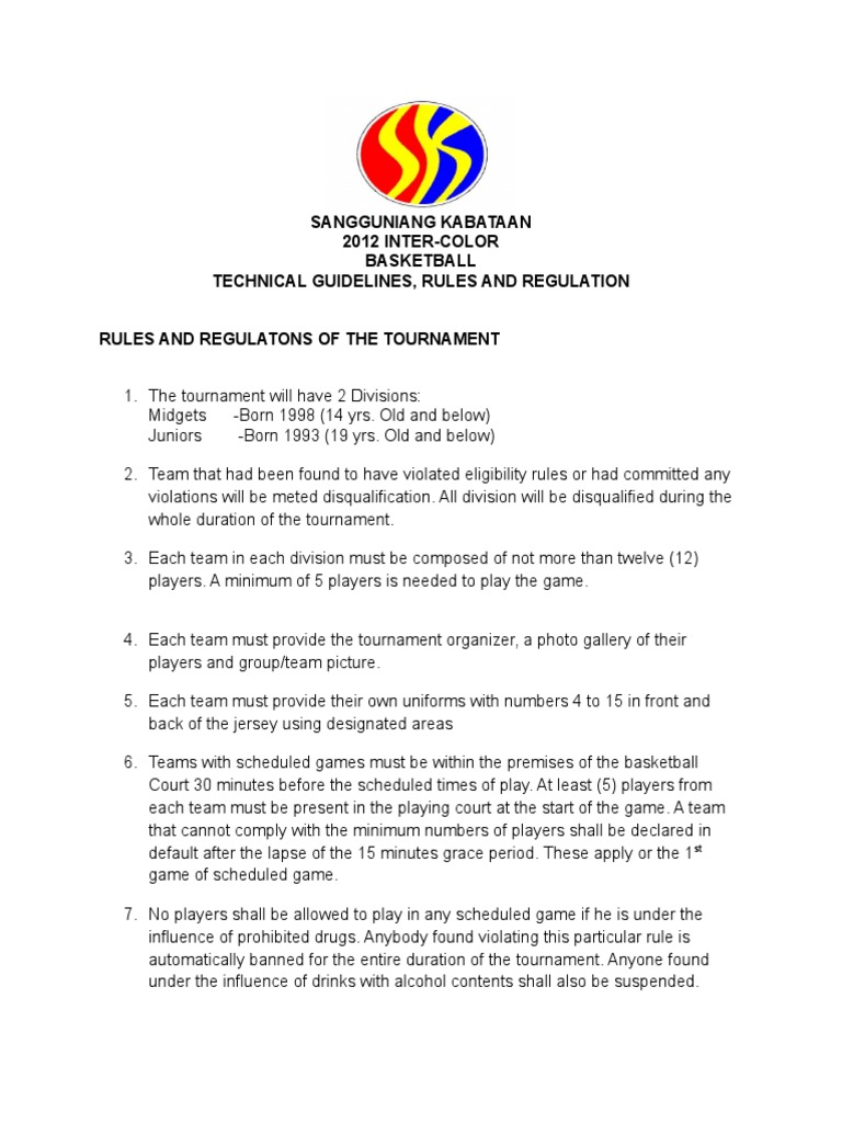 Rules For Intercolor | Download Free PDF | Referee | Sports