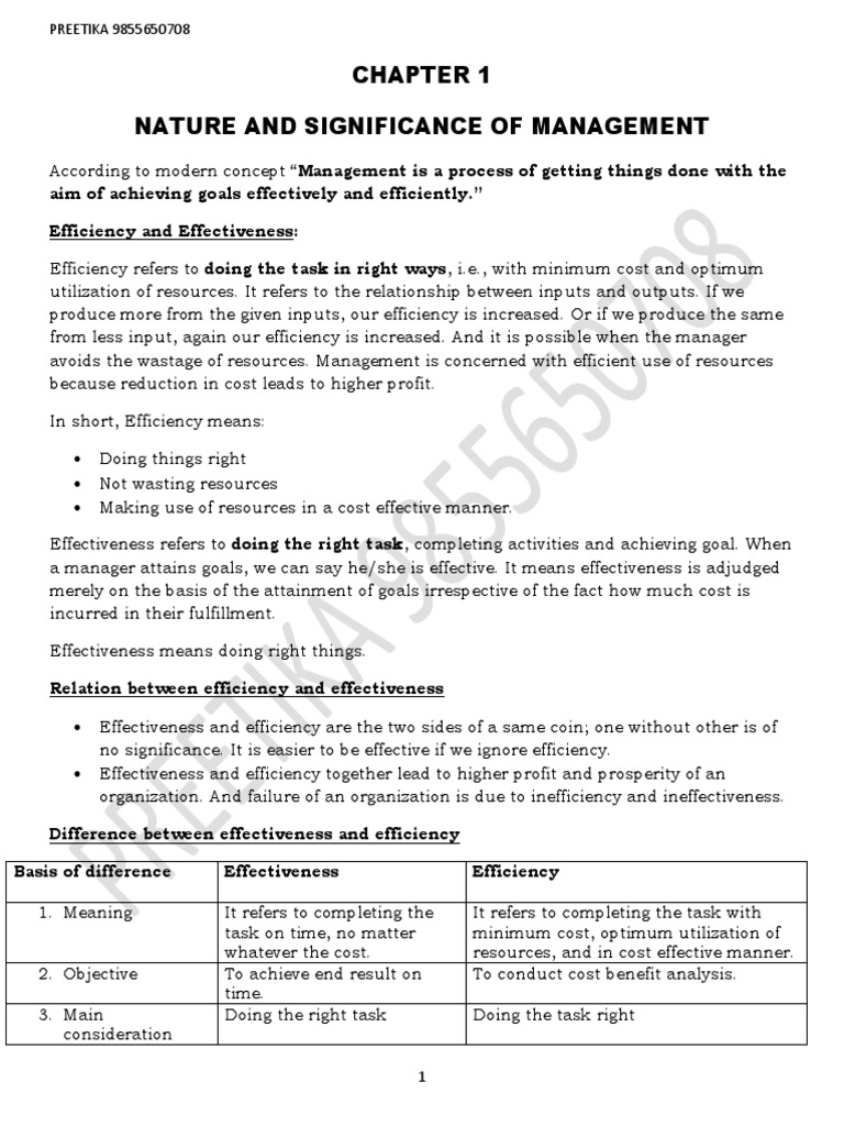 Business Studies Class 12 Chapter 1 Notes | PDF | Goal | Science