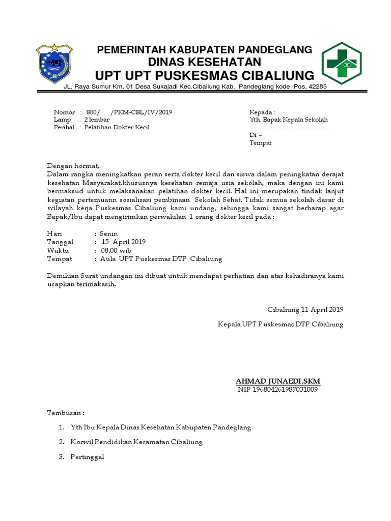 Surat Undangan Dokcil | PDF