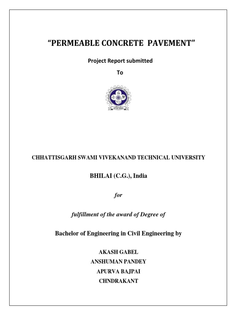 Permeable Concrete Pavement | PDF | Concrete | Building Materials