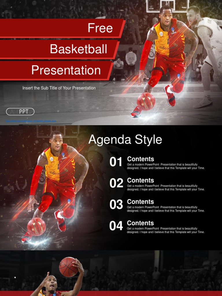 Professional Basketball Player Sports PowerPoint Templates | PDF | Page ...
