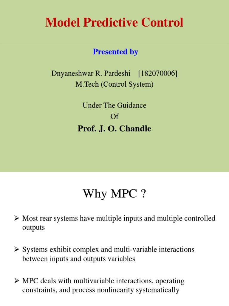 Understanding Model Predictive Control | PDF | Kalman Filter | Mathematical Optimization