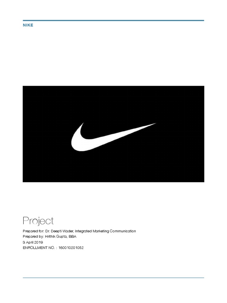 Nike Imc (Project On Nike Integrated Marketing Communication) | Market ...