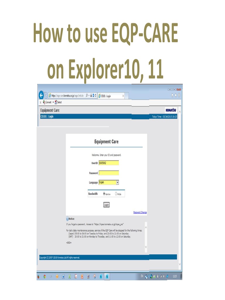 How To Use EQP-CARE On Explorer10, 11 | PDF