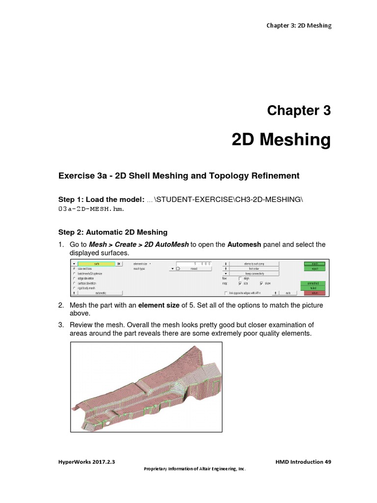 06-Chapter 3 - 2D Meshing-v2017.2.3-27JUNE-2018 PDF | PDF | Button (Computing) | Software