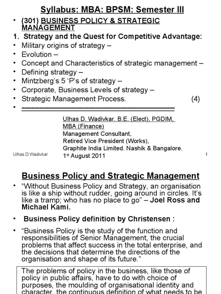BPSM Book PDF | PDF | Strategic Management | Strategic Planning