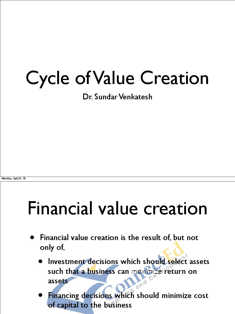 Presentation Cycle of Value Creation | PDF | Investing | Corporations