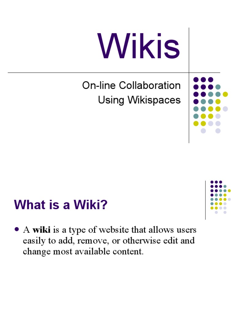 Wikis: On-Line Collaboration Using Wikispaces | PDF | Wiki | Wikipedia