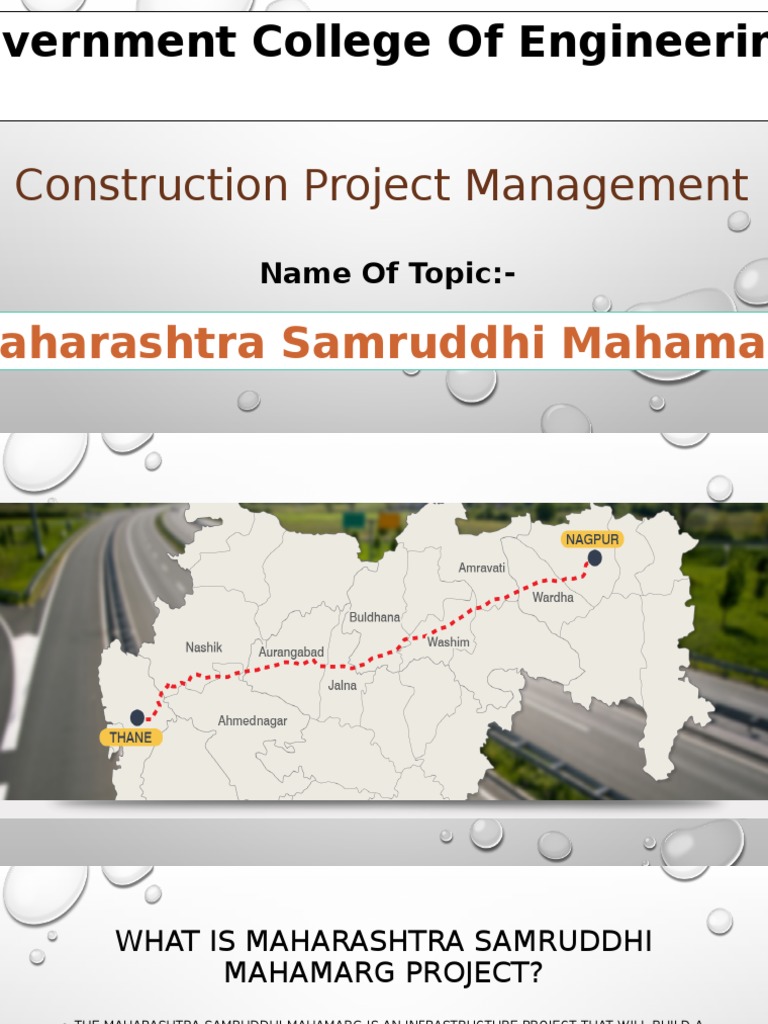 Maharashtra Samruddhi Mahamarg Overview | PDF | Controlled Access ...