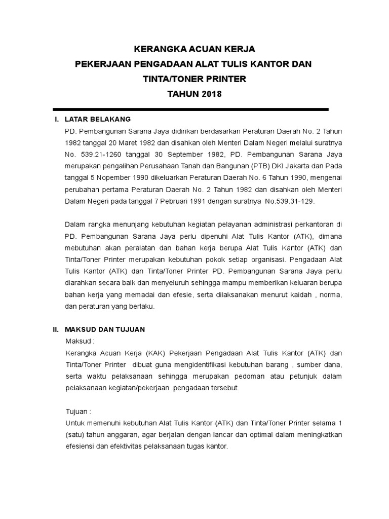 Draft KAK (Atk) | PDF