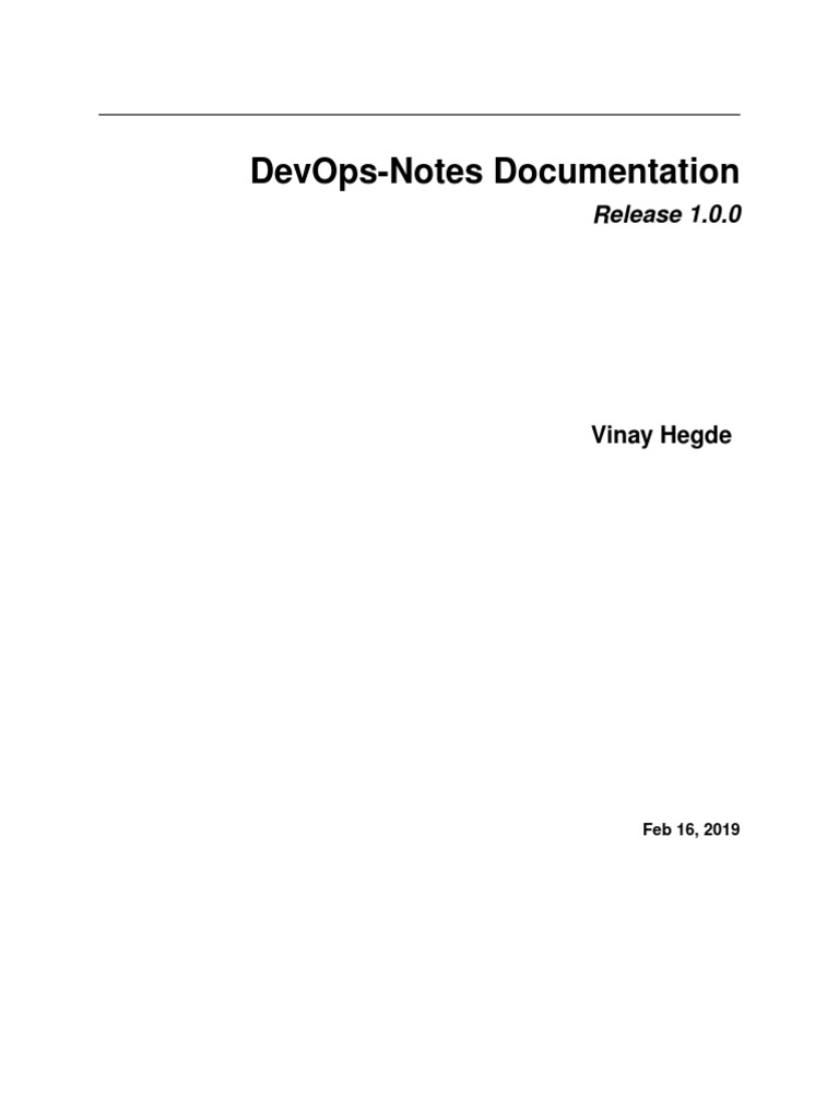 Devops Notes PDF | PDF | Data Management | Operating System Technology