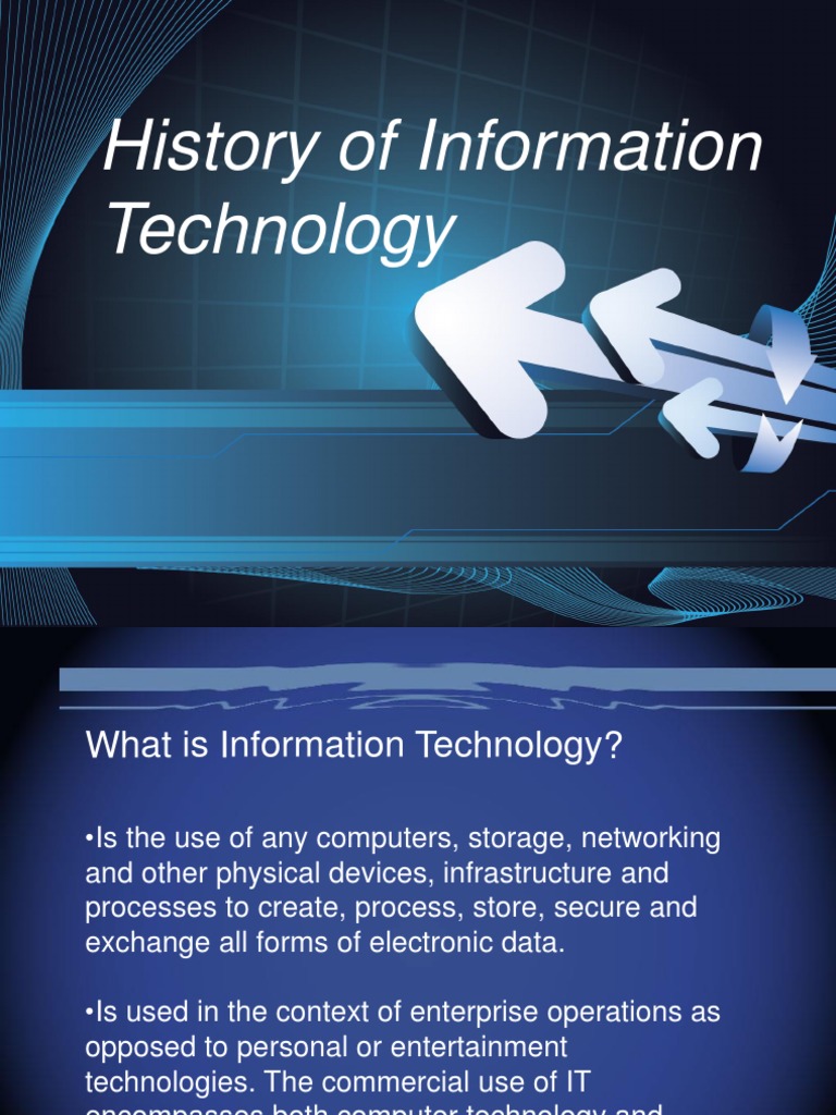 Hsitory of Information Technology | PDF | Central Processing Unit ...