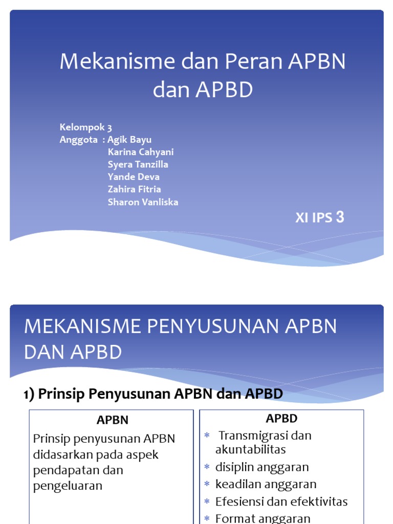 Mekanisme Dan Peran APBN Dan APBD | PDF