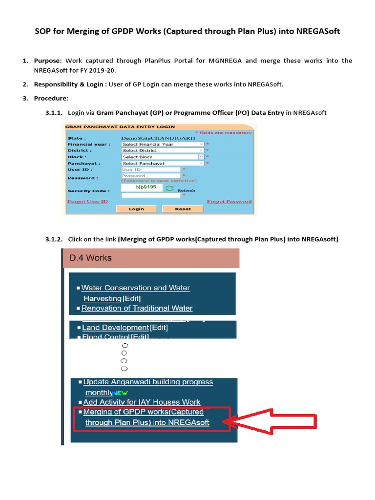 Merging GPDP Works into NREGASoft SOP | PDF | Computers