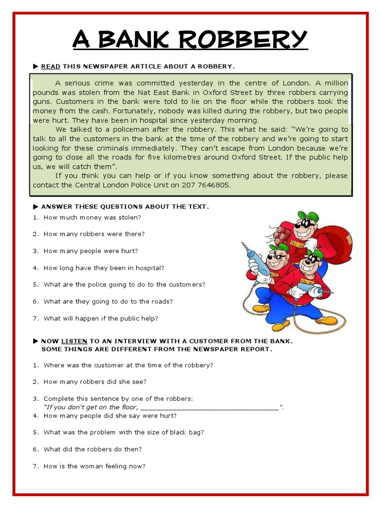 London Bank Robbery Report | PDF | Robbery | Crime & Violence