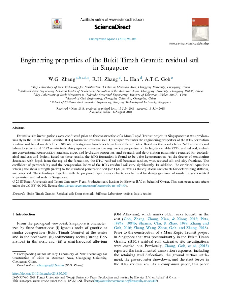 Engineering Properties of Bukit Timah Soil | PDF | Deformation ...