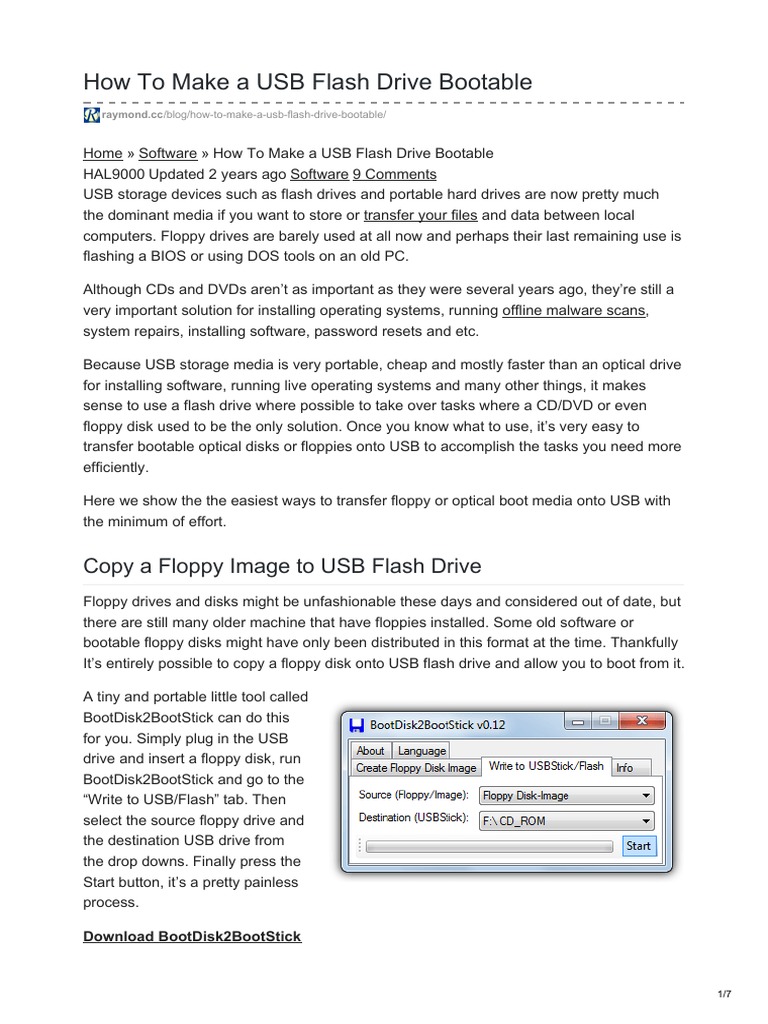Raymond - Cc-How To Make A USB Flash Drive Bootable | PDF | Usb Flash ...