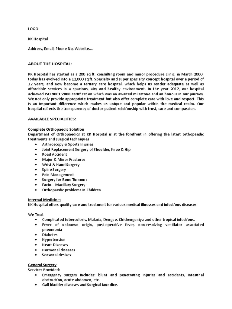 Brochure Ideas | PDF | Orthopedic Surgery | Surgery