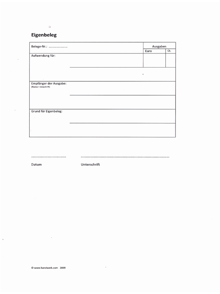 Eigenbeleg PDF | PDF