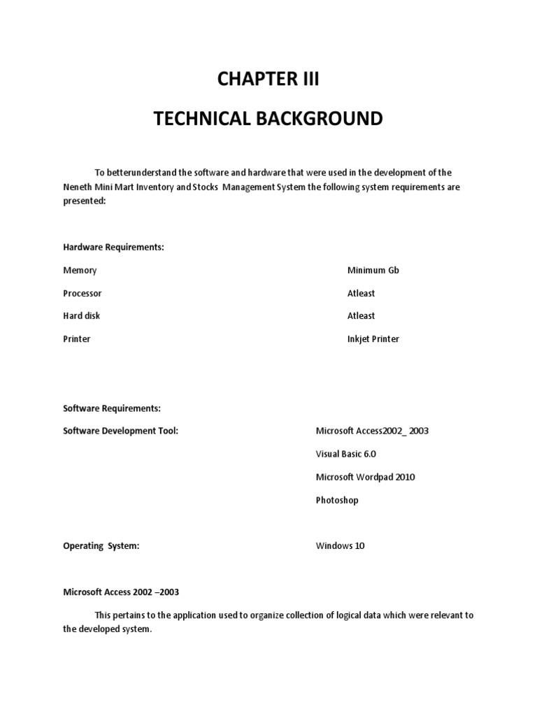 CHAPTER III Technical | PDF