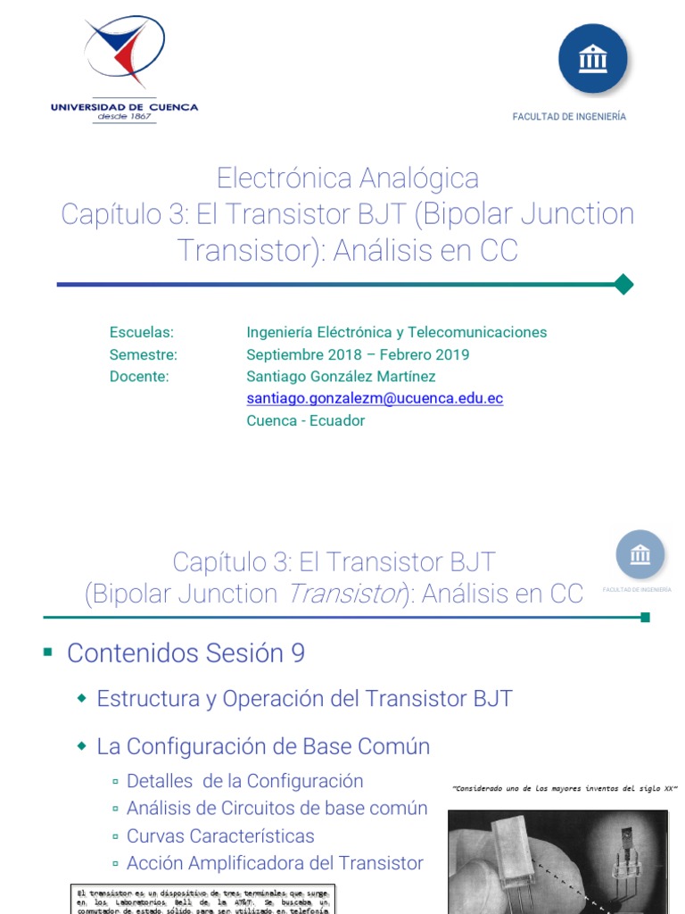 C3 - El Transistor BJT PDF | PDF | Transistor | Transistor de unión bipolar