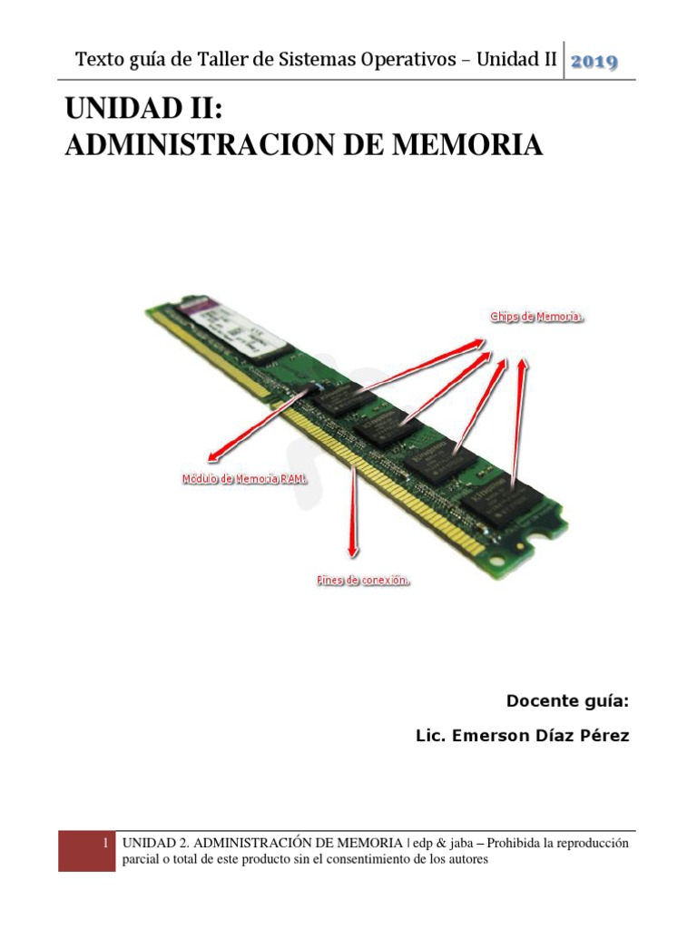 Unidad 2 Administracion de Memoria PDF | PDF | Caché (Computación ...