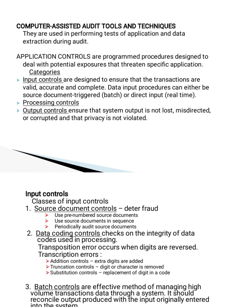 Lecture 5 - Computer-Assisted Audit Tools and Techniques | PDF | Audit ...