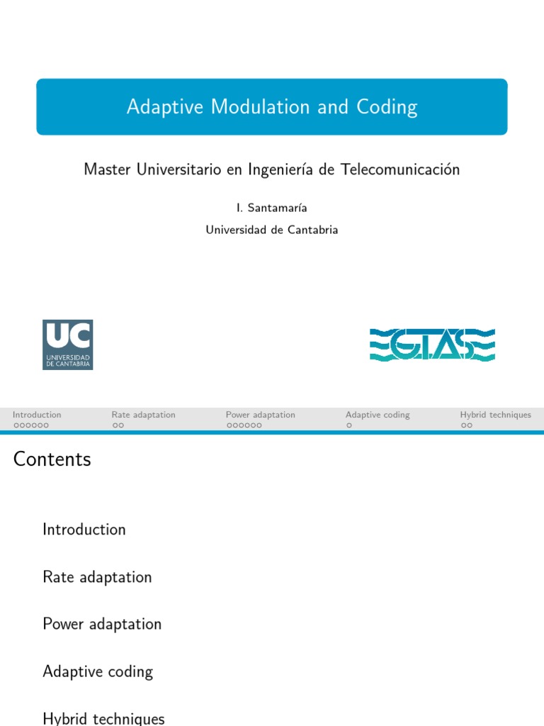 Adaptive Modulation and Coding: Master Universitario en Ingenier Ia de ...