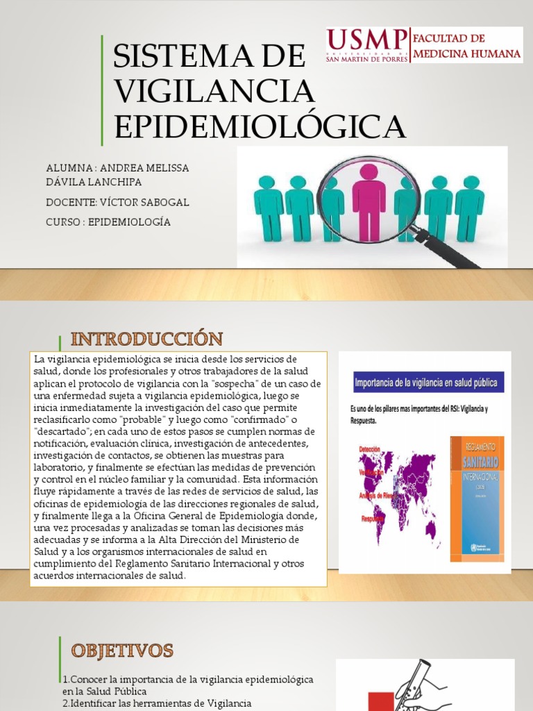 Sistema De Vigilancia Epidemiológica Vigilancia Epidemiología