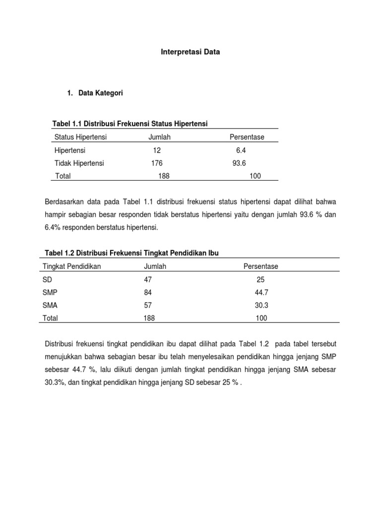 Interpretasi Data | PDF