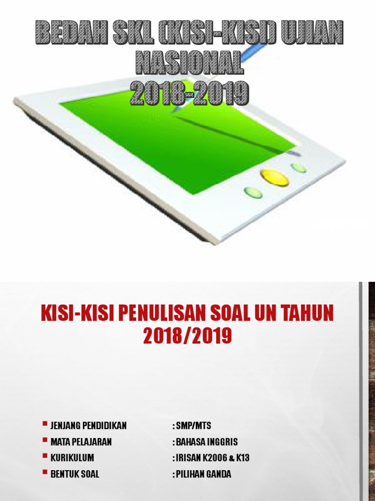 Bedah SKL Un 2018-2019 | PDF | Cats | Mobile Phones