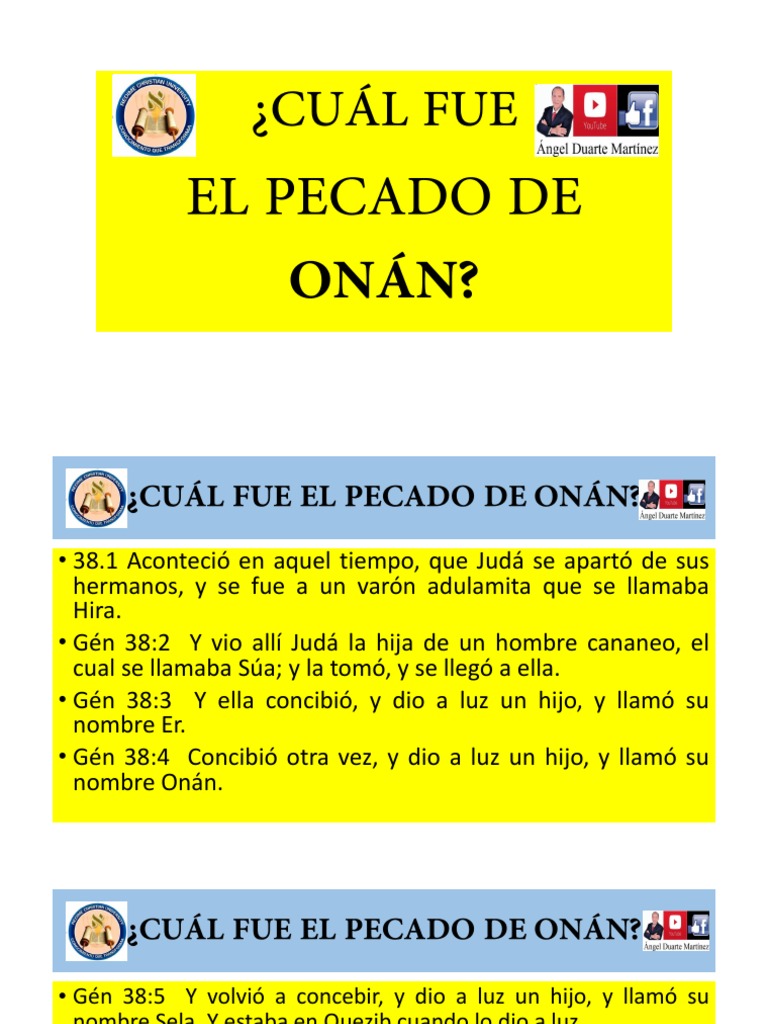 Cuál Fue El Pecado de Onan | PDF