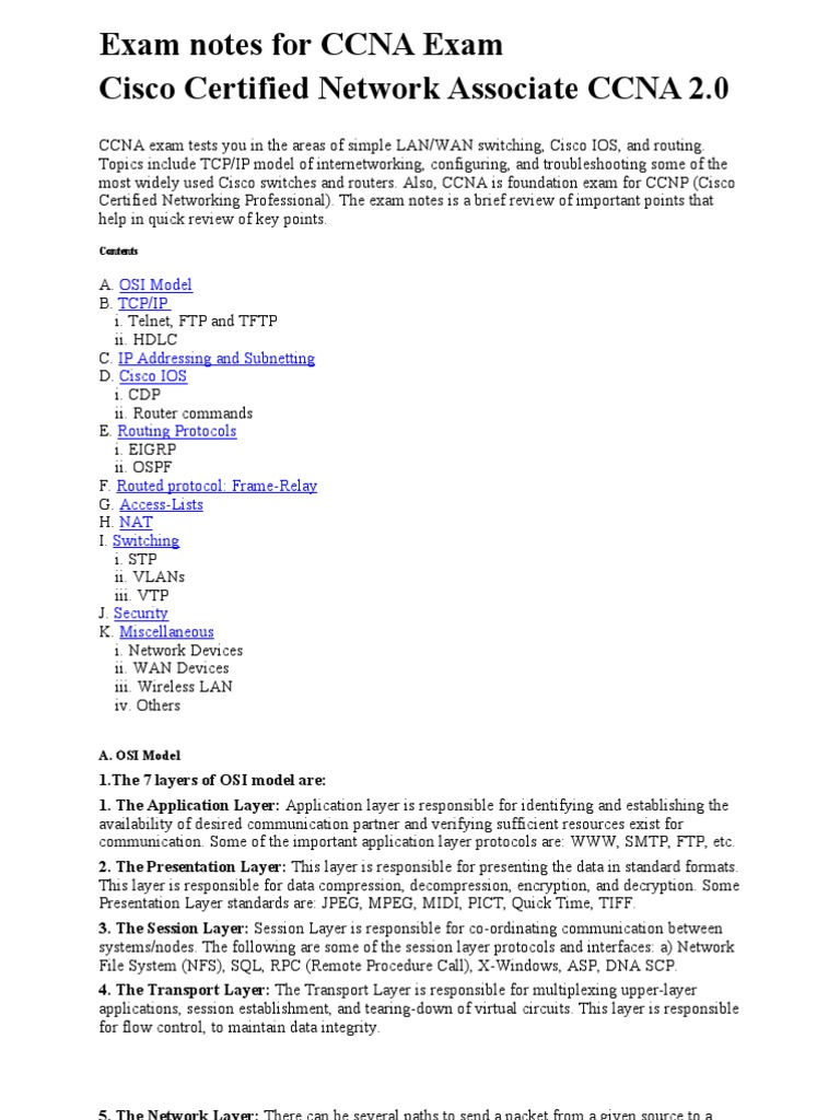 Ccna Notes | PDF